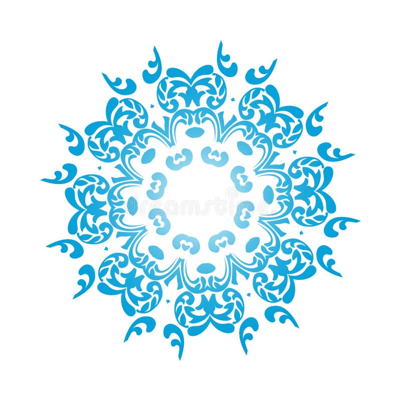 Circle Snowflake stock vector. Illustration of winter - 178458132