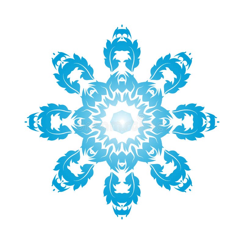 Circle Snowflake stock vector. Illustration of flake - 178458722