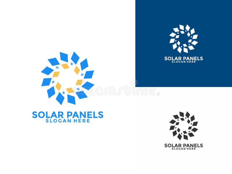 Circle Solar Panel Logo Vector Design. Solar Energy Logo Icon Vector ...