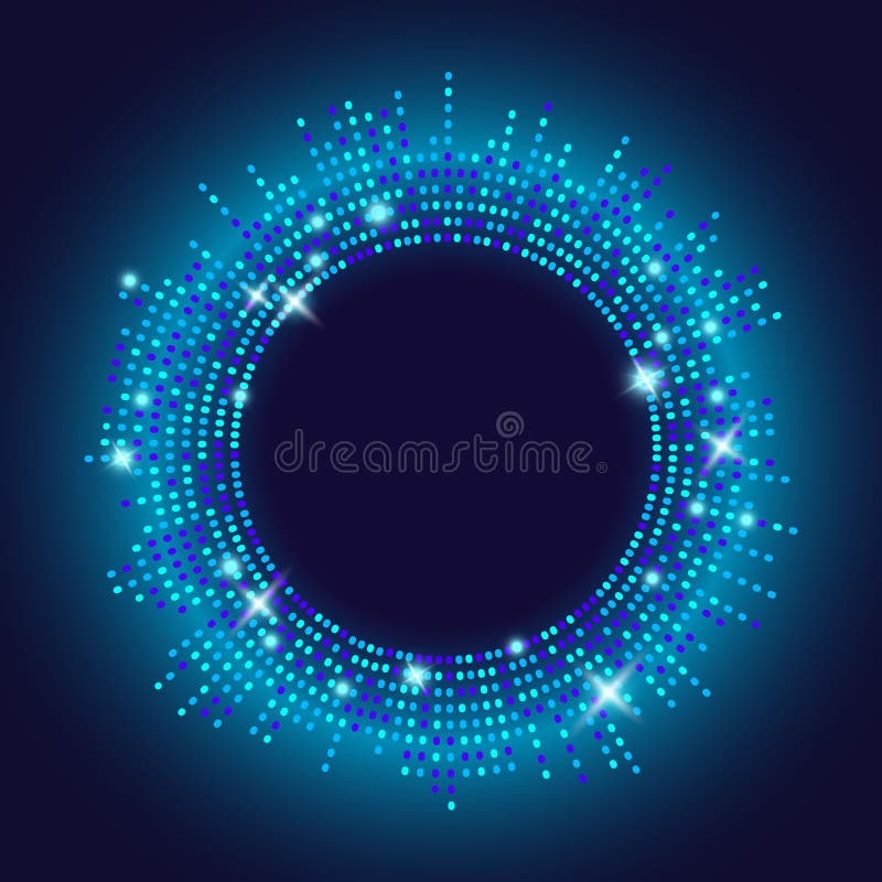 Circle Sound Wave. Music Circular Neon Graphic. Abstract Audio ...