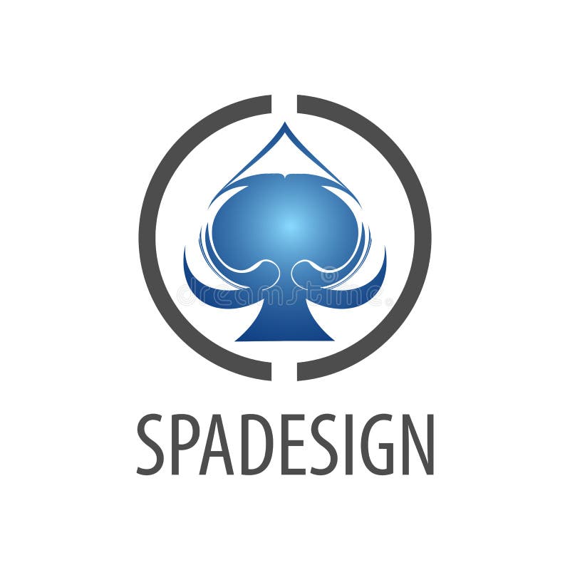 Spade Sign Logo Concept Design. 3D Three Dimensional Style Stock Vector ...