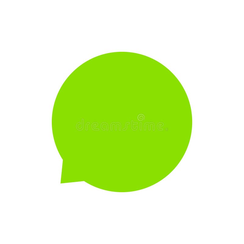 Circle Speech Bubble for Message Talk and Copy Space Text, Green Speech ...