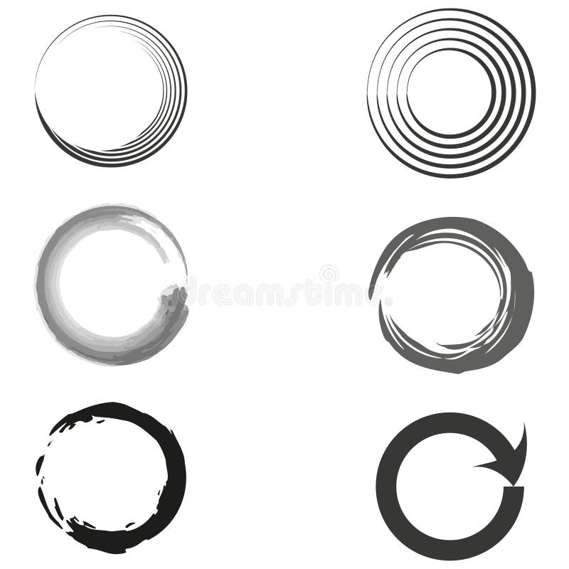 Circle Spiral Icon. Twisting Path Symbol. Vector Coil Graphic. Gray ...
