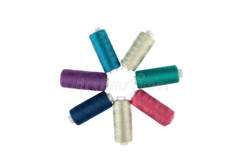 609 Different Color Spools Thread Textile Industry Background Stock ...