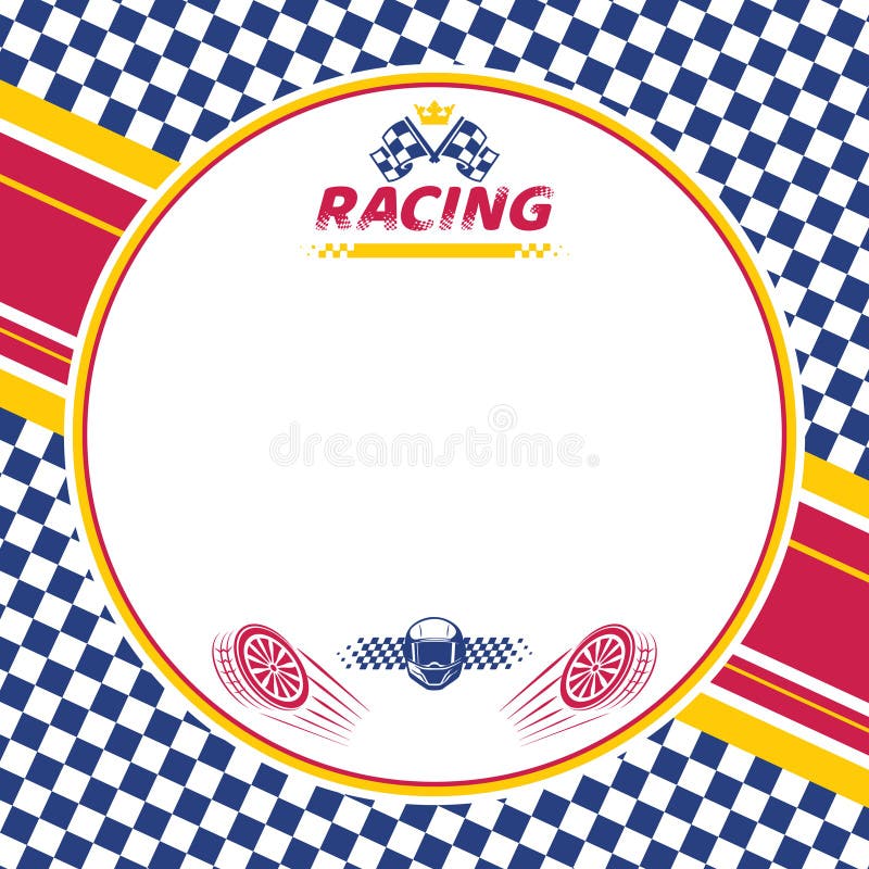 Racing Award Circle Certificate Stock Illustration - Illustration of ...