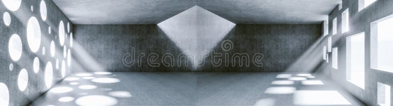 Circle and Square Holes Windows Stock Illustration - Illustration of ...