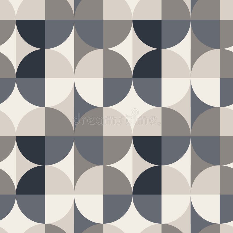 Circle Square Illusion Seamless Pattern Stock Vector - Illustration of ...