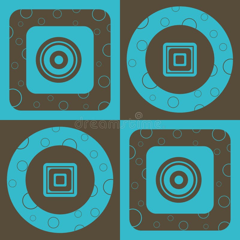 Circle and Square Pattern stock vector. Illustration of retro - 3537086