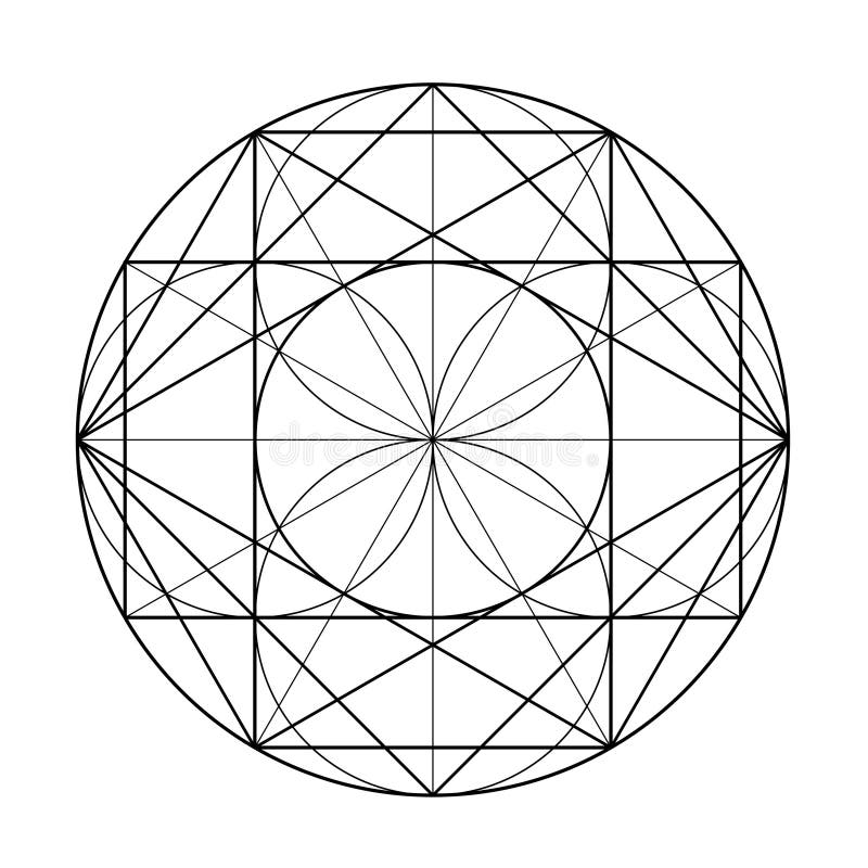 Circle, Square, and Rectangle Graphs. Scared Geometry Vector Design ...