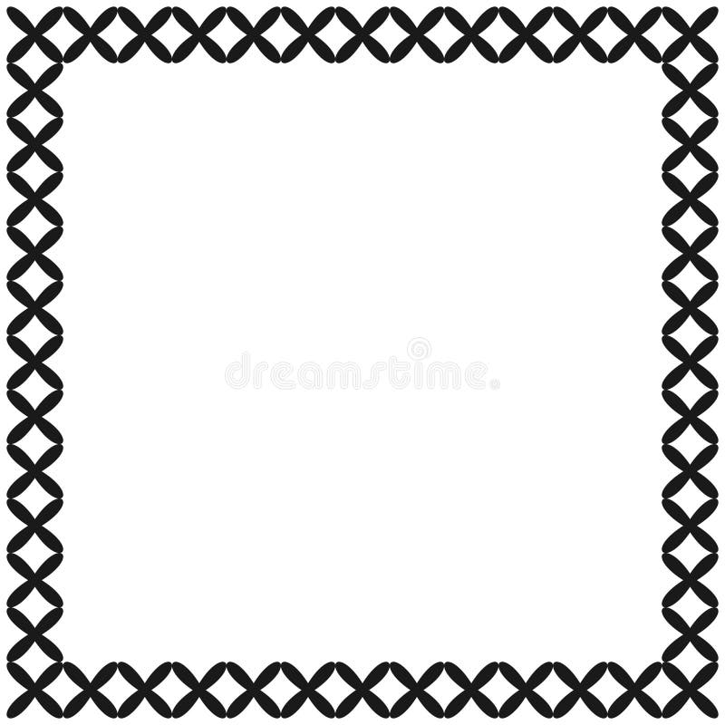 Circle and Square Scalloped Frames. Scalloped Edge Rectangle and ...