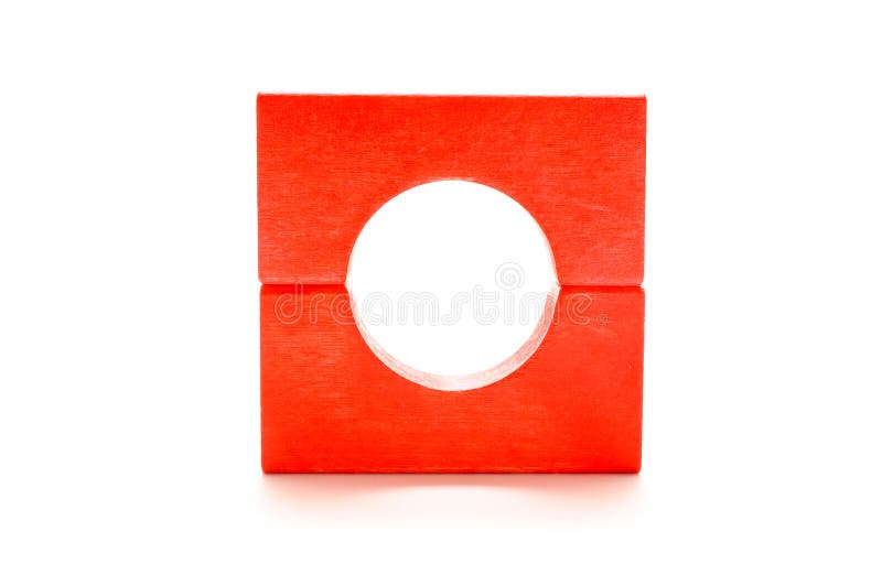 Circle and Square with Wooden Blocks Stock Photo - Image of mathematics ...