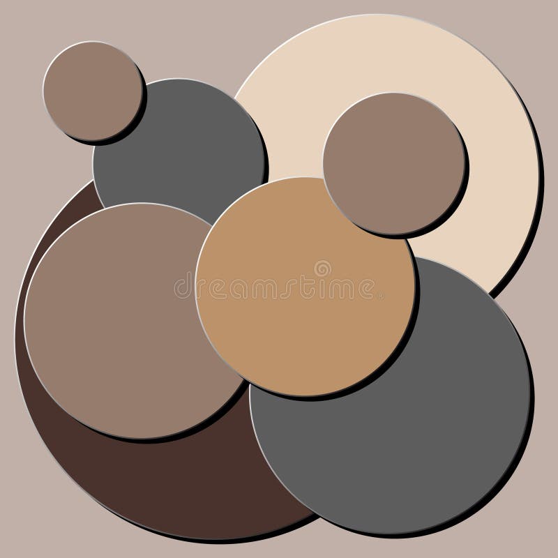 Circle Stack with Black Shadow Stock Vector - Illustration of ...