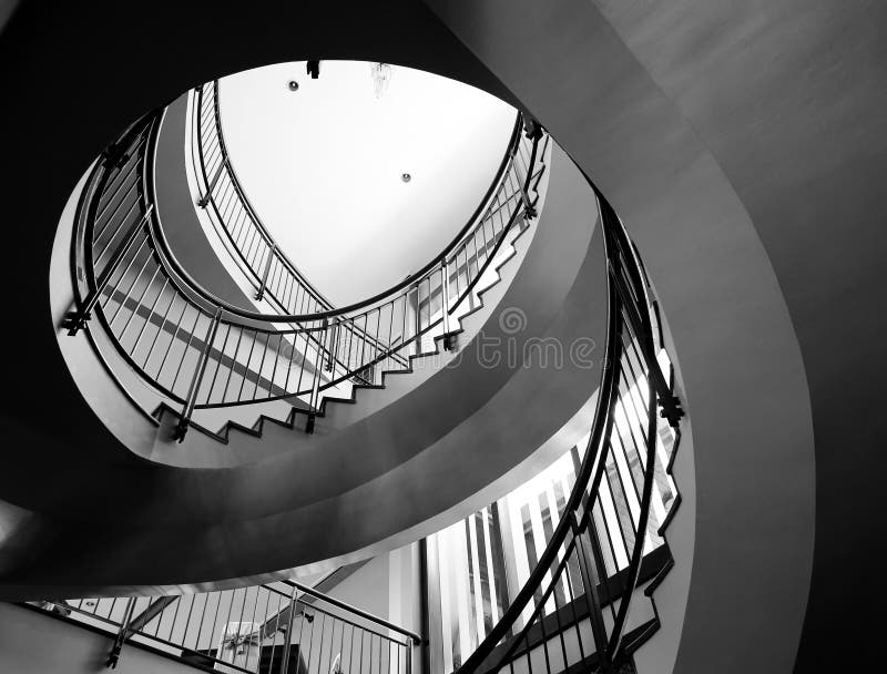 Circle Stairs Make Pattern and Lines Stock Photo - Image of interior ...