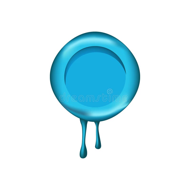 Circle Stamp Blue Color Design Vector Illustration Stock Vector ...