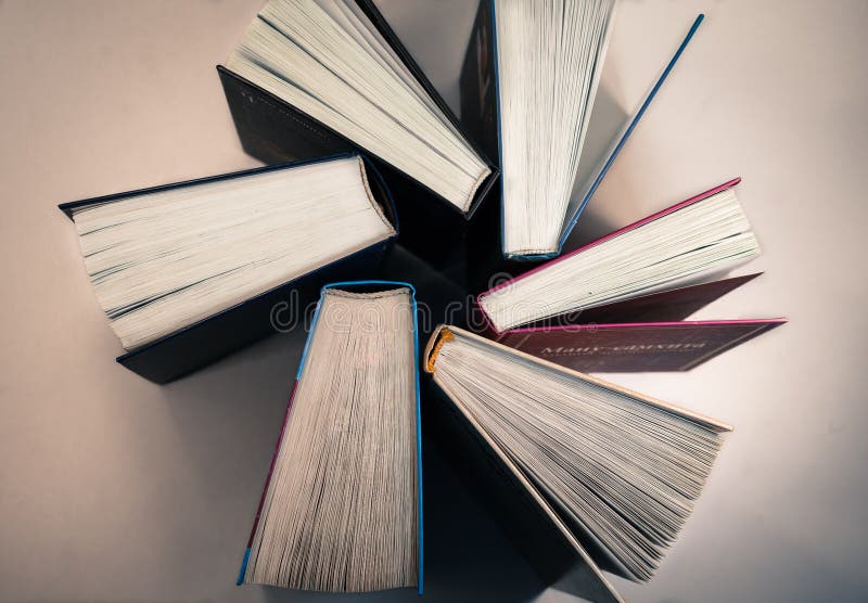 Circle of Standing Books - Ready for Reading Stock Image - Image of ...