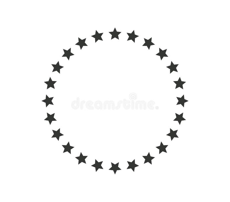 Circle of Stars. Isolated Vector Illustration Stock Vector ...