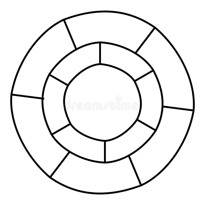 Circle Statistics Icon, Outline Style Stock Vector - Illustration of ...