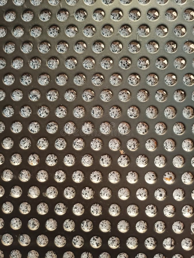 Circle Steel Polkadot Wall Pattern Stock Image - Image of black ...