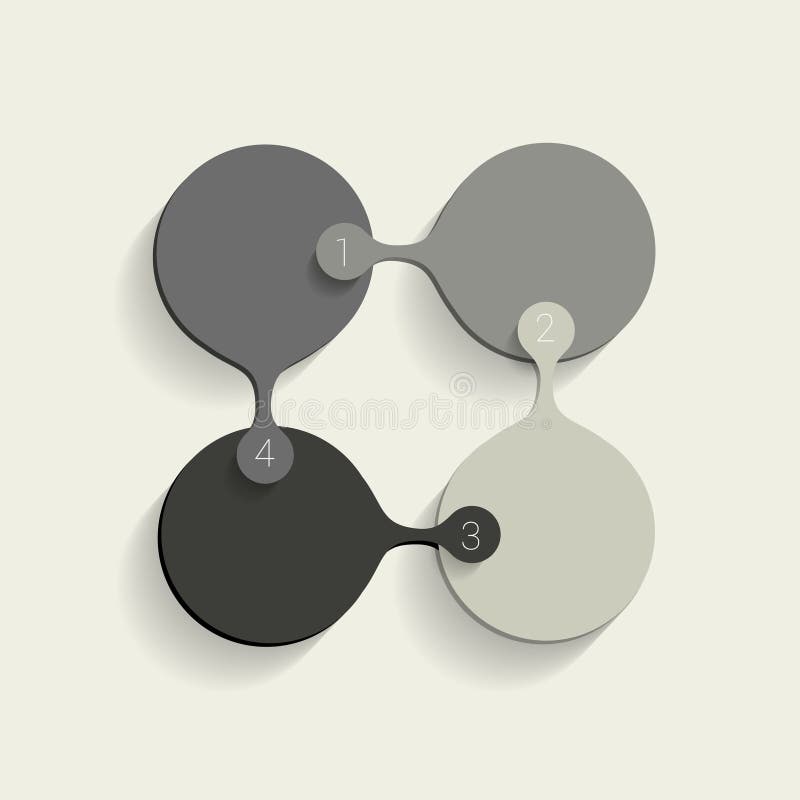 Circle Step by Step Template. Stock Vector - Illustration of data ...