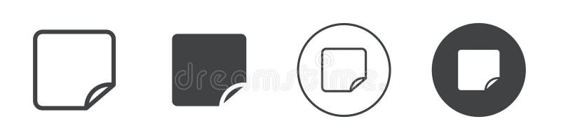 Circle Sticker Icon Vector Logo Outline Stock Vector - Illustration of ...