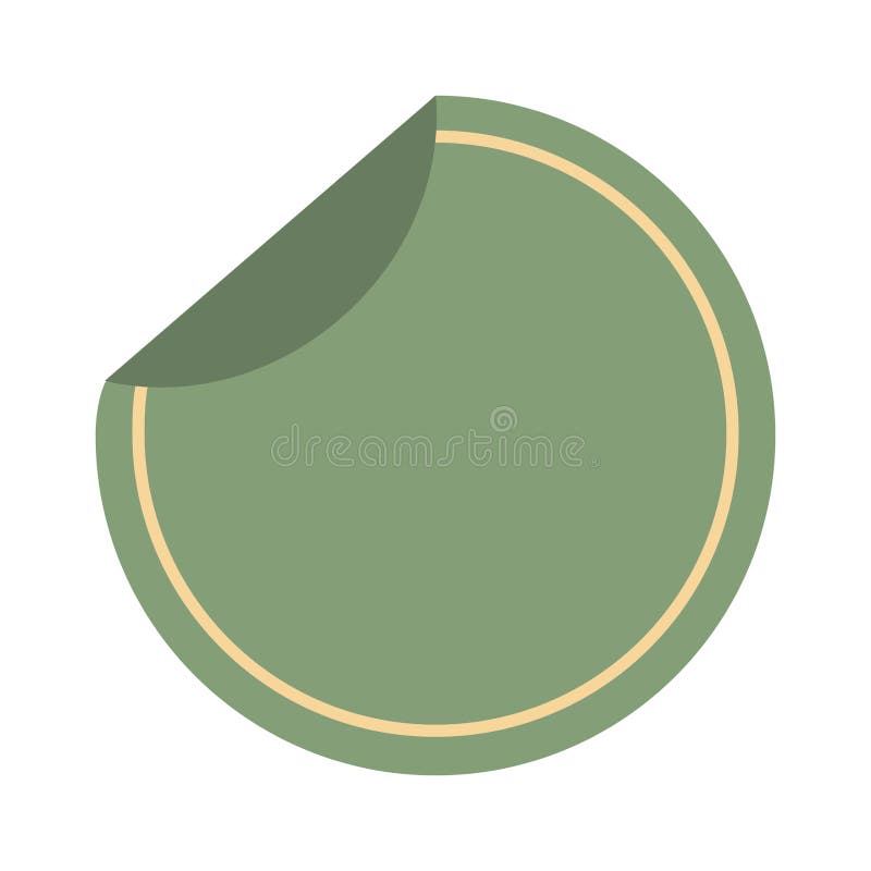 Circle Sticker Isolated Icon Stock Illustration - Illustration of ...