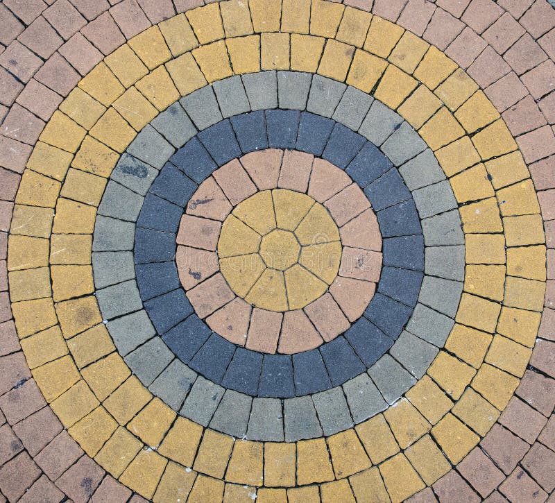 Circle stone floor stock photo. Image of bricks, cement - 45498532