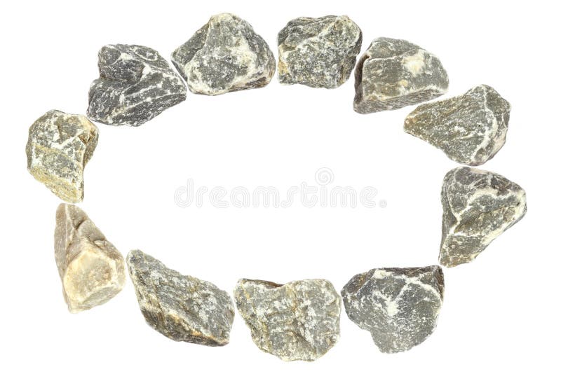 Circle Stone Frame Isolated White Background Stock Photo - Image of ...