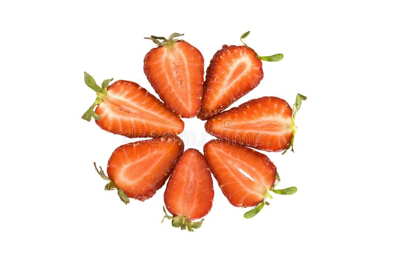 Circle of Strawberry Slices Stock Photo - Image of gastronomy ...