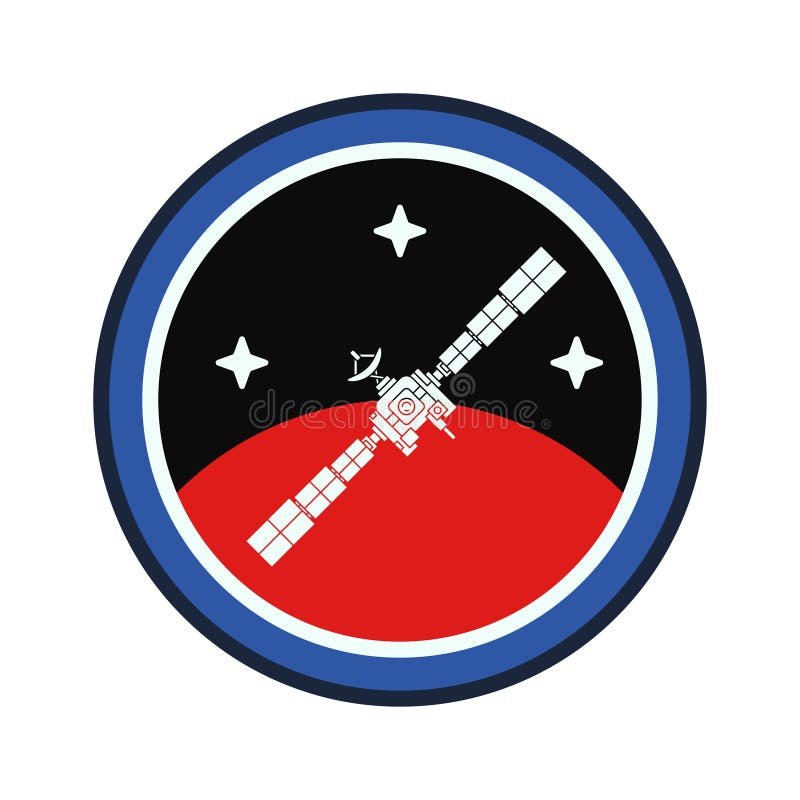 Circle Stripe Silhouette Vector Logo of Aerospace Mars Program ...