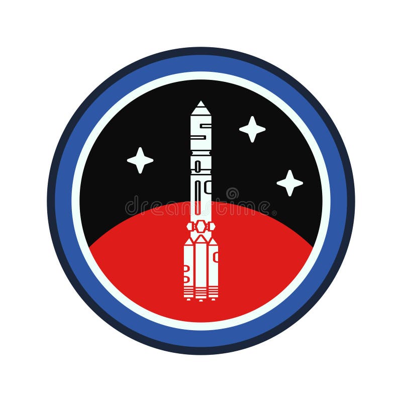 Circle Stripe Silhouette Vector Logo of Aerospace Mars Program ...