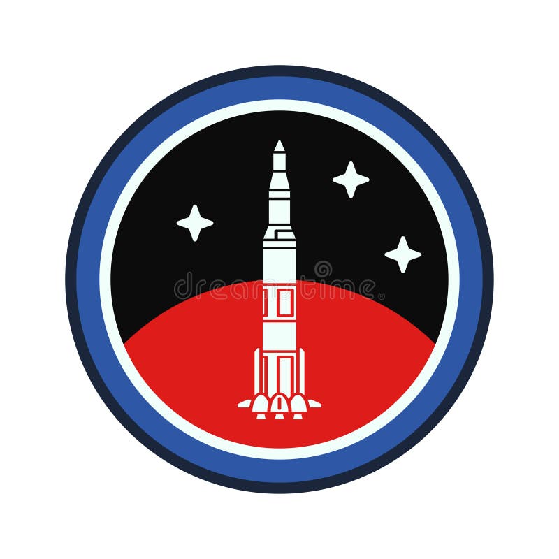 Circle Stripe Silhouette Vector Logo of Aerospace Mars Program ...