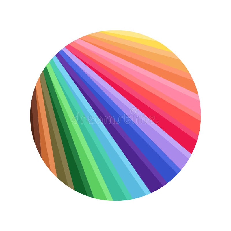 Circle of Stripes of Different Bright Colors, Vector Illustration Stock ...