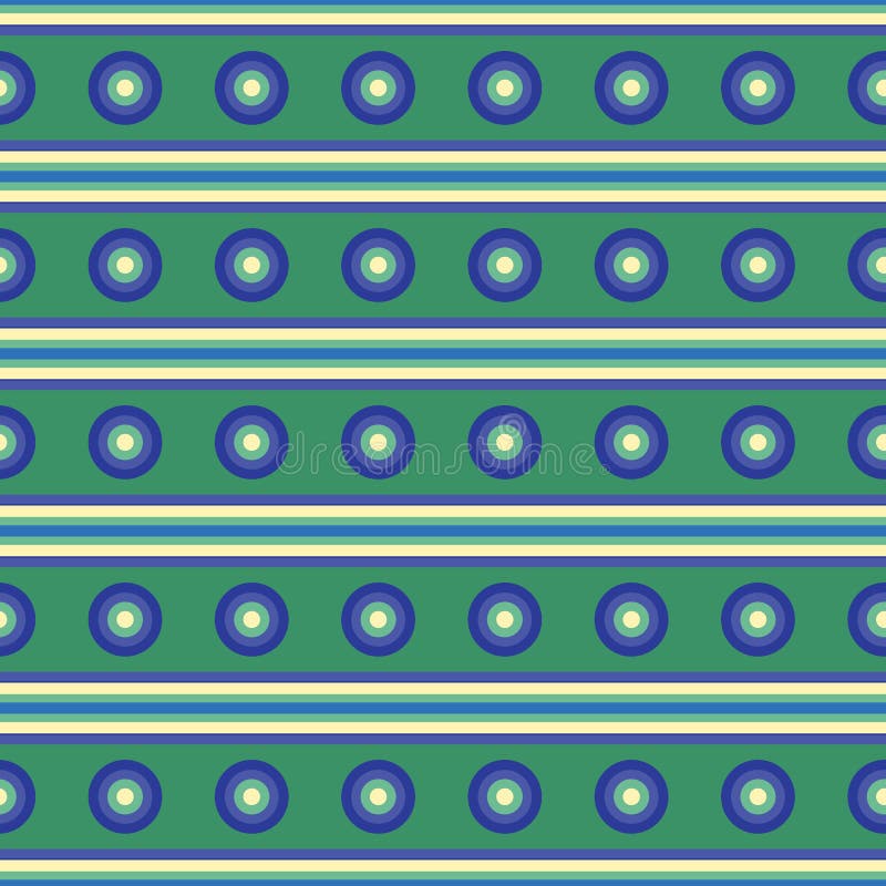 Circle Stripes Seamless Vector Pattern. Horizontal Lines Background ...