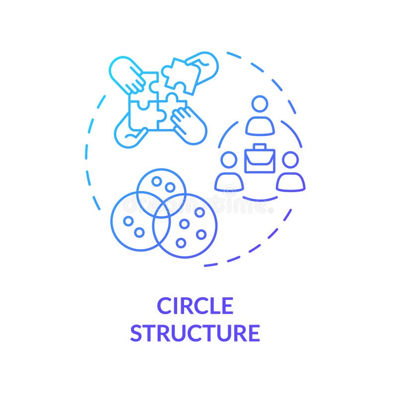 Circle Structure Blue Gradient Concept Icon Stock Vector - Illustration ...