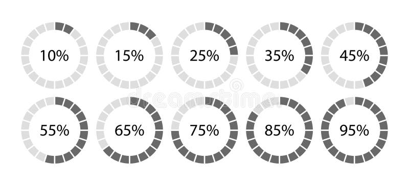 Circle Structure Graph with Percent. Circular Section Template. Pie ...