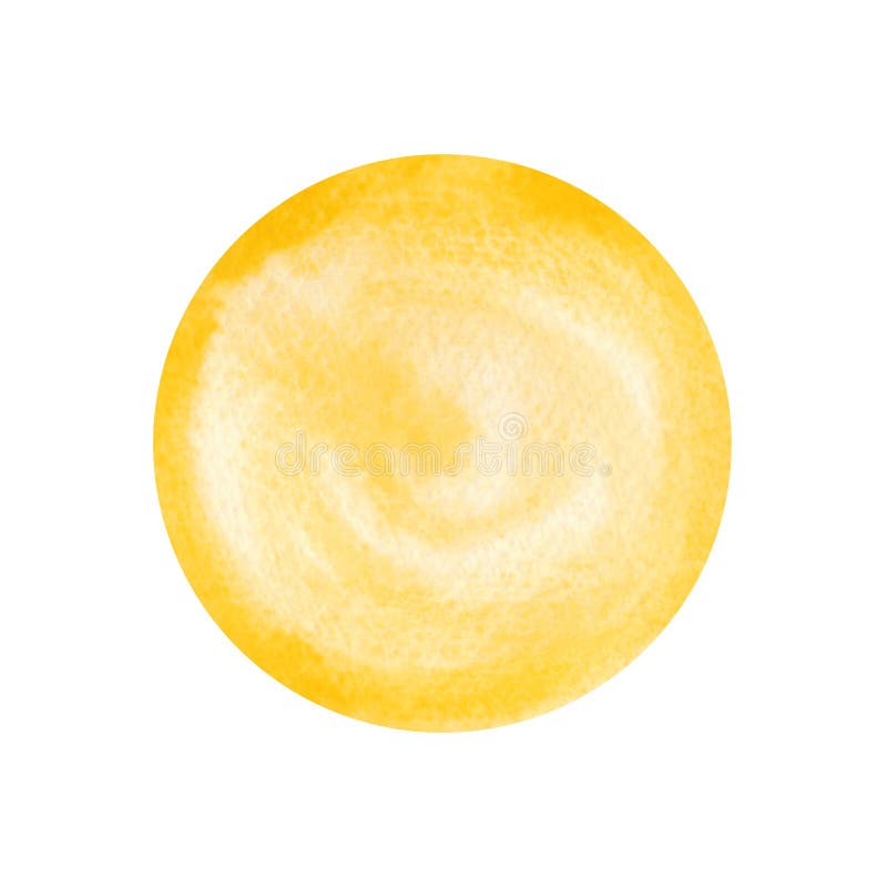 Circle, Sun, Yellow with Gradient, Isolated on a White Background ...