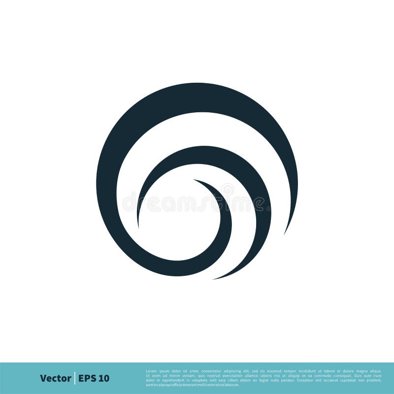 Abstract Circular Spiral Swoosh Symbol Logo Design. Stock Vector ...