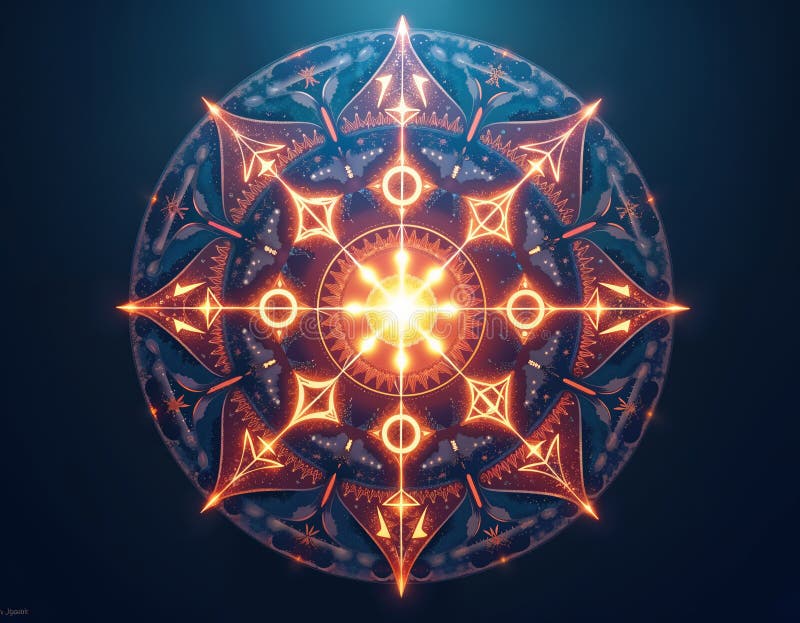 A Circle with of Symbols from Various Religions in Dharma Weel with ...