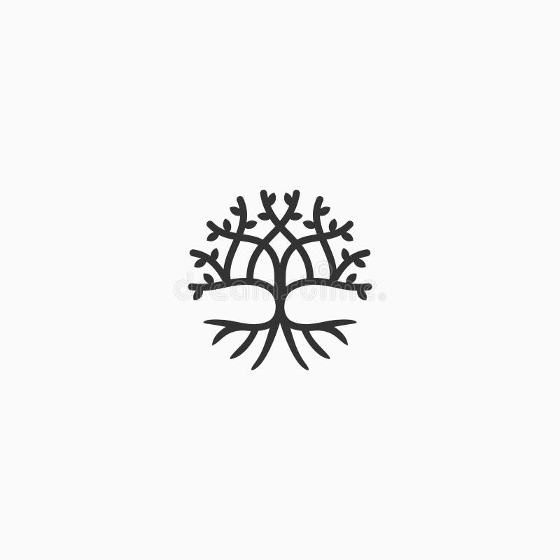Circle Symmetrical Tree Vector Illustration Stock Vector - Illustration ...