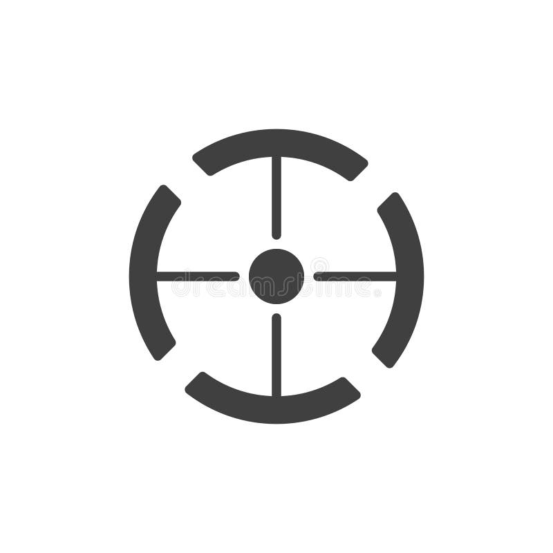 Circle target vector icon stock vector. Illustration of glyph - 162460398