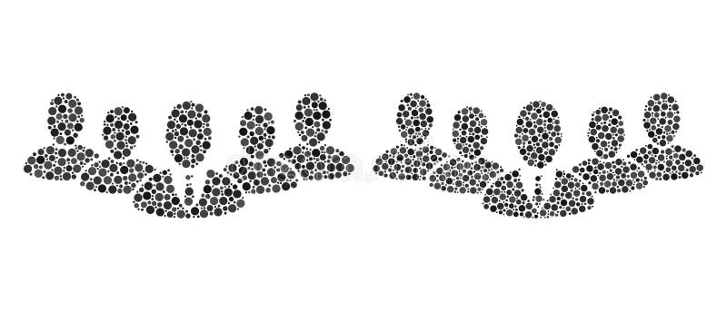 Circle Team Boss Icon Collage Stock Vector - Illustration of boss ...