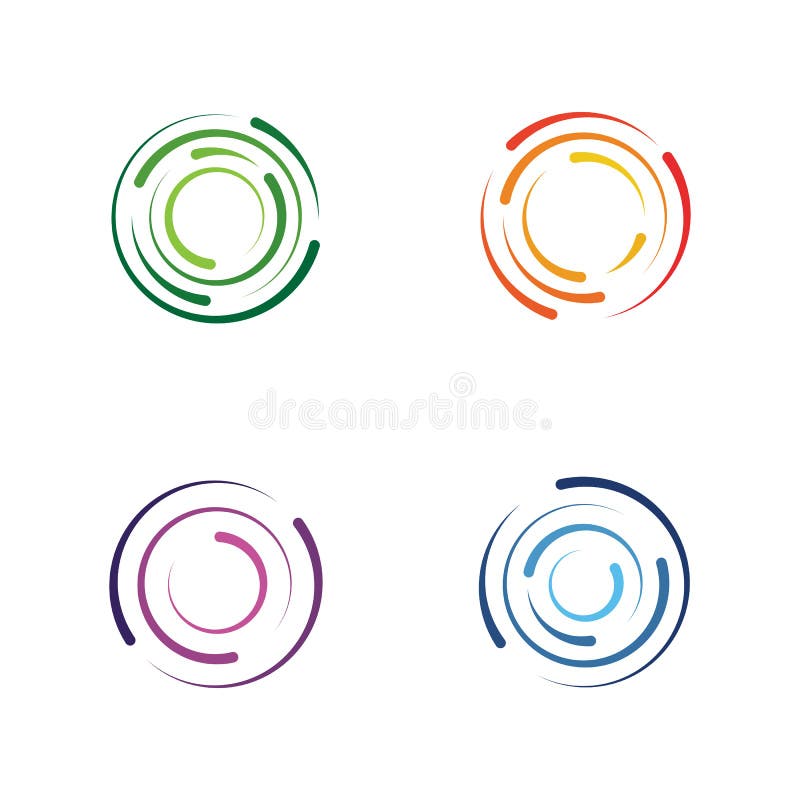Circle techno logo vector stock vector. Illustration of simple - 131633796