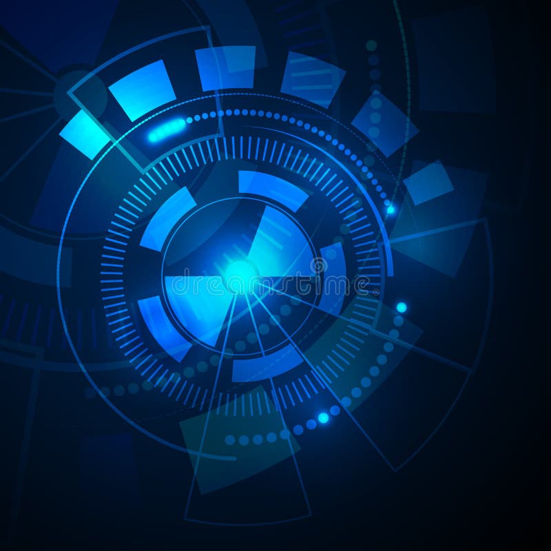 Circle Technology Abstract Background, Light Blue Color, Stock ...