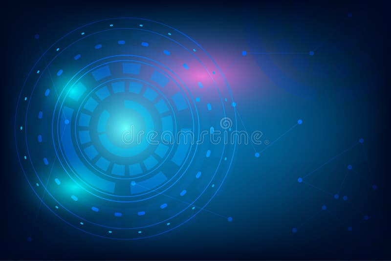 Circle Technology Background Stock Illustration - Illustration of ...