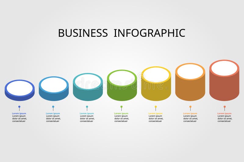 Circle Template for Infographic for Presentation for 7 Element Stock ...