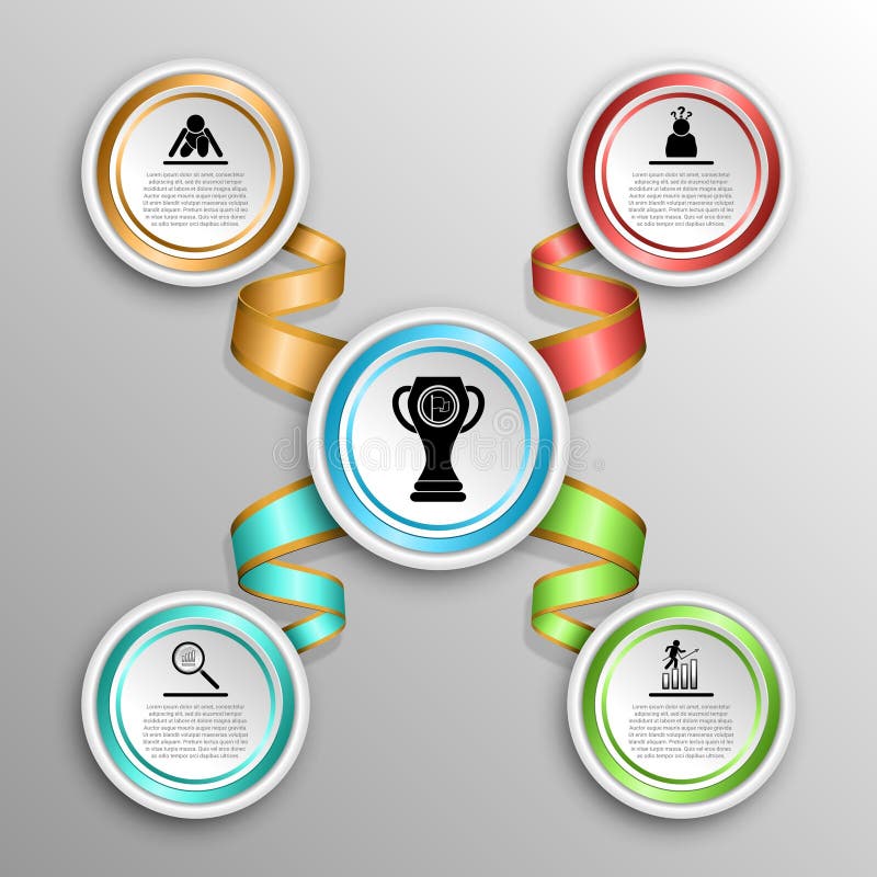 Circle Template Infographic for Starting a Business in 4 Steps Stock ...