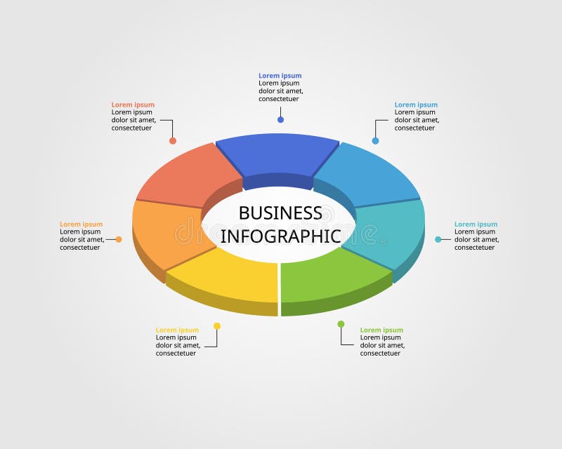 Circle Template with Number for Infographic for Presentation for 7 ...