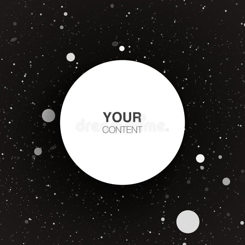 Circle Text Box Design on Abstract Black and White Background Stock ...