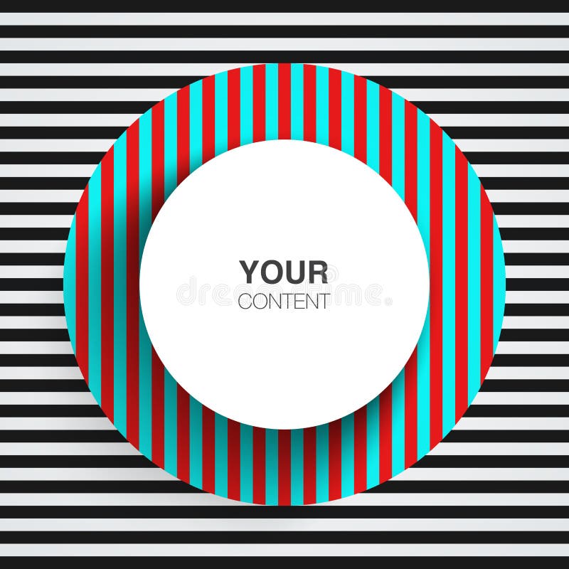 Circle Text Box Design for Your Content Stock Vector - Illustration of ...