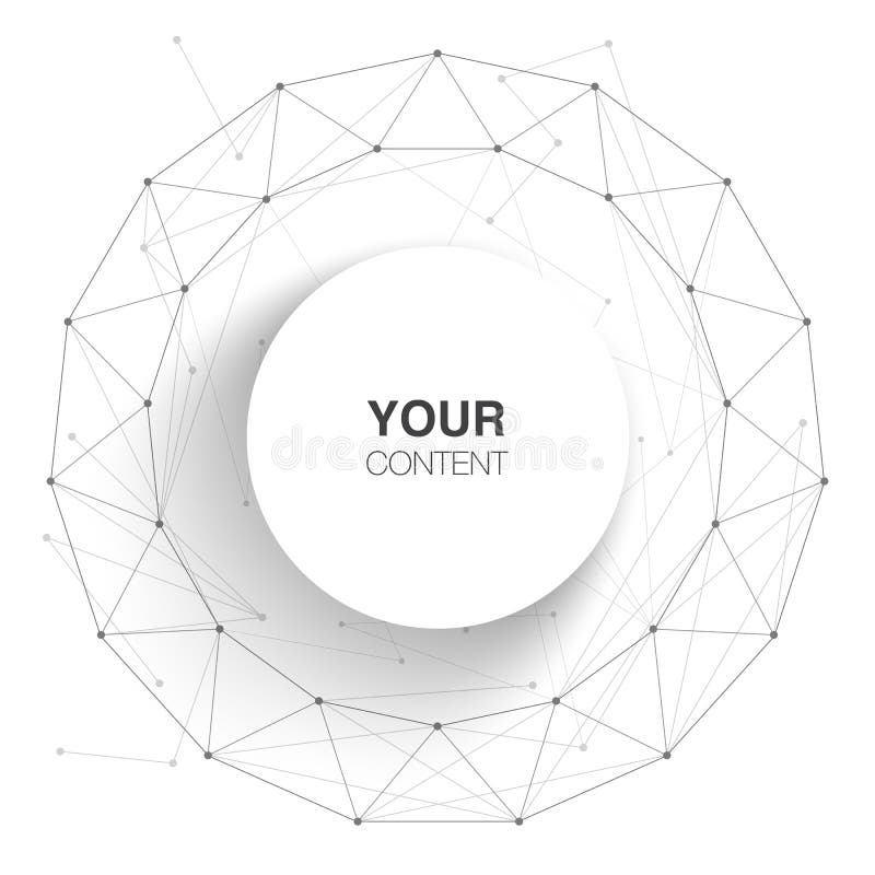 Circle Text Box Design on Abstract Black and White Background Stock ...